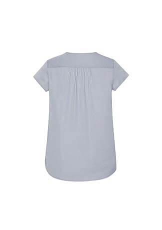 Biz Corporate Womens Kayla V-neck Pleat Blouse (RB967LS) – Corporate ...